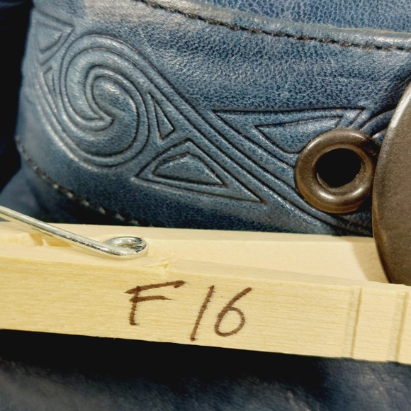 Born | Shoes | Born Blue Leather Comfort Buckle Strap Slip On Wedge ...